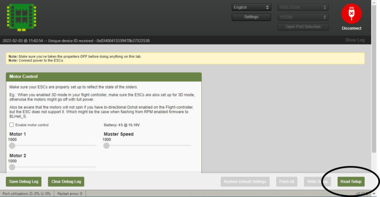 ESC Configurator a Bluejay - Rotorama Live